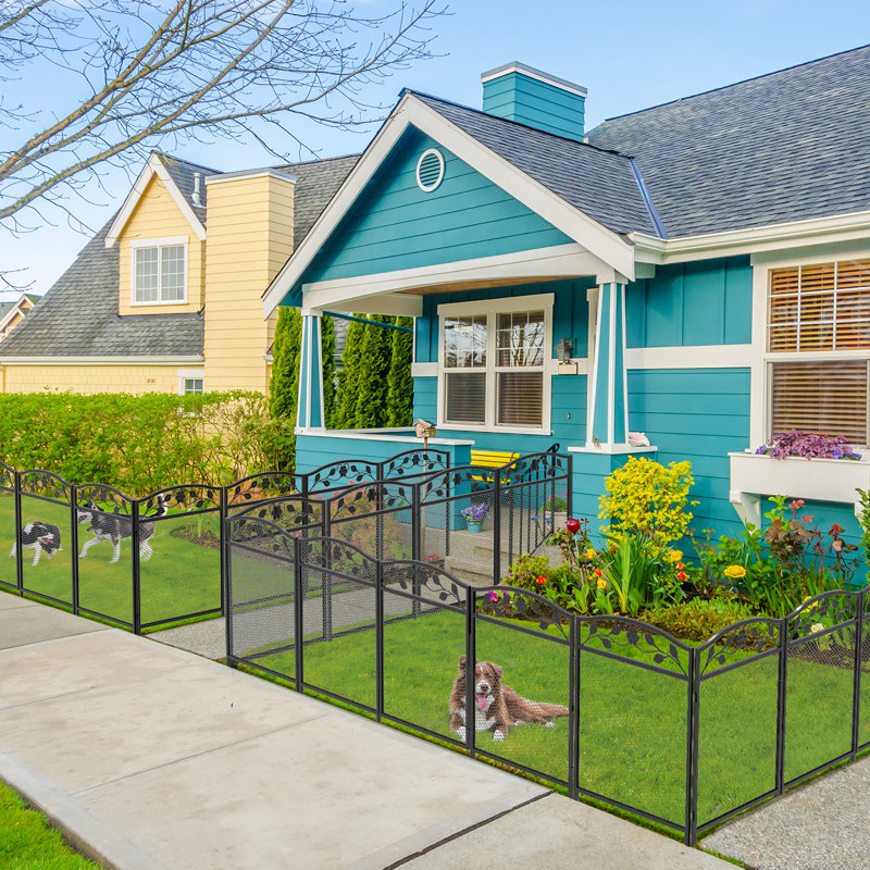 UNHO 3.6 ft. H x 1.97 ft. W Metal Fence Panel Reviews Wayfair
